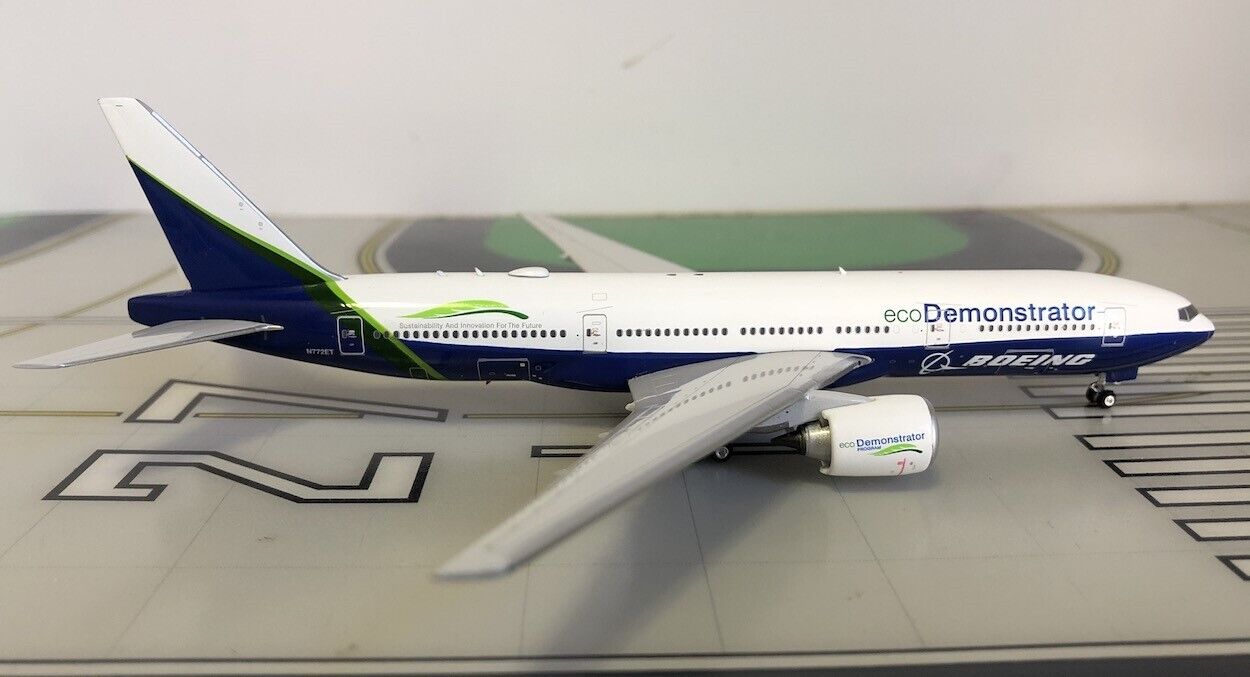 Boeing 777-200 N772ET Eco Demonstrator house 1/400 scale diecast Phoen ...