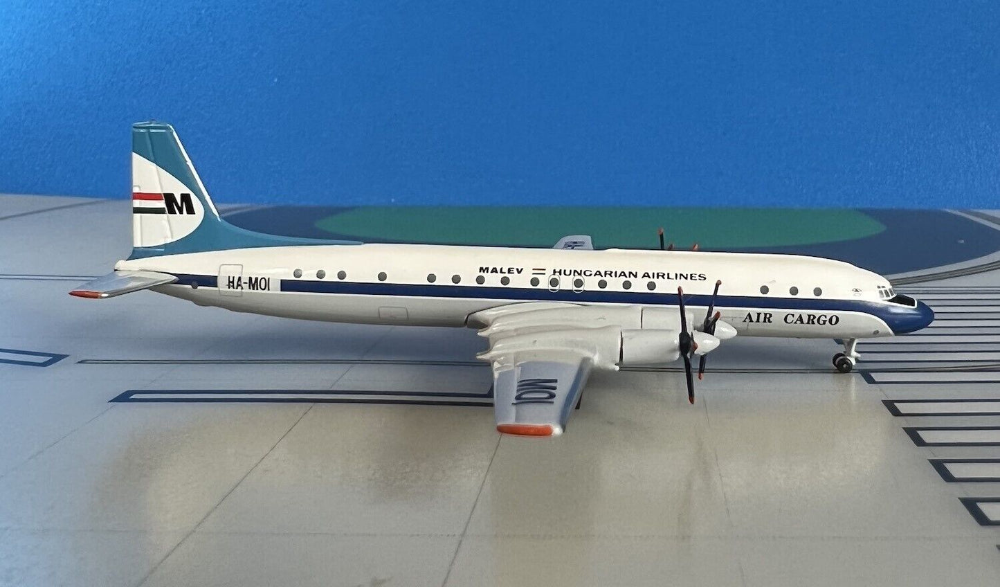 Malev Air Cargo Ilyushin IL-18 HA-MOI 1980s 1/400 scale diecast Aerocl ...